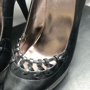 M.P.S. | Shoes | Mps Black Leather High Heels 75 Platform Mps | Poshmark
